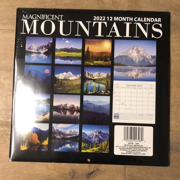 Office | Magnificent Mountains 12 Month Calendar 222 | Poshmark